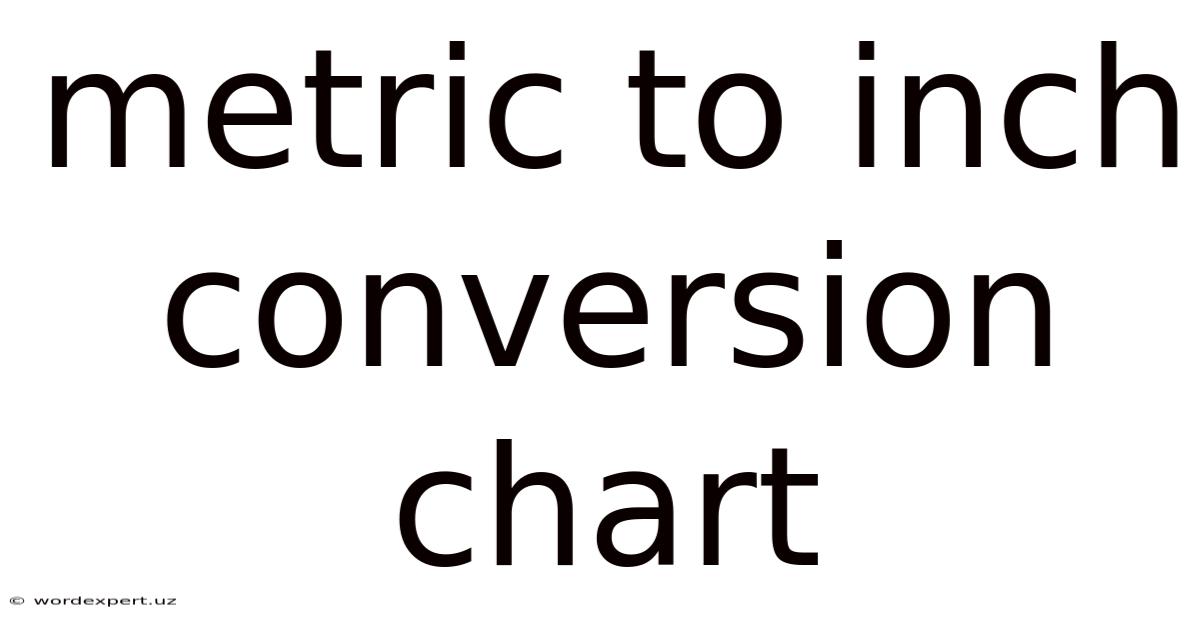 Metric To Inch Conversion Chart